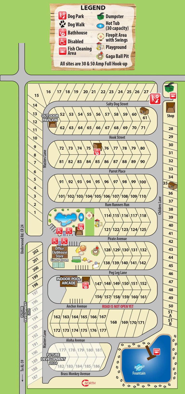 Pirates Cove RRRV Resort #1 RV Resort in Foley, Alabama