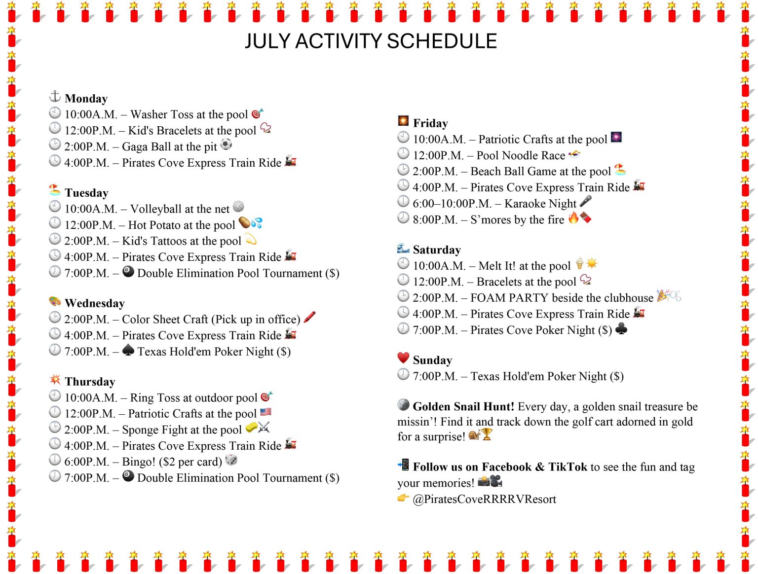 Amazing RV Resort Activities | Pirates Cove RRRV Resort | 2024